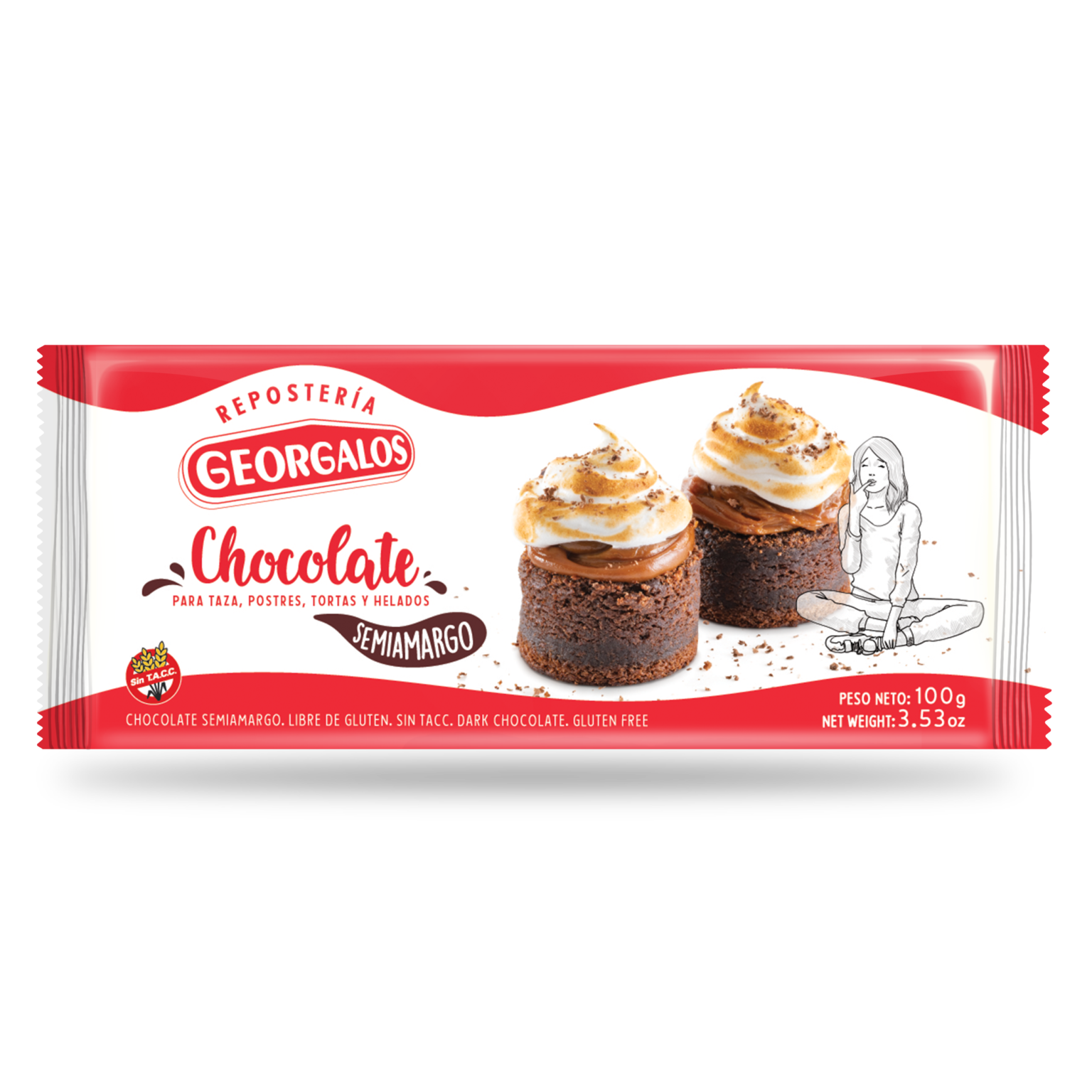 GEORGALOS SIN AZÚCARES CHOCOLATE CON ALMENDRAS X 70 GRS SKU 2472 ...